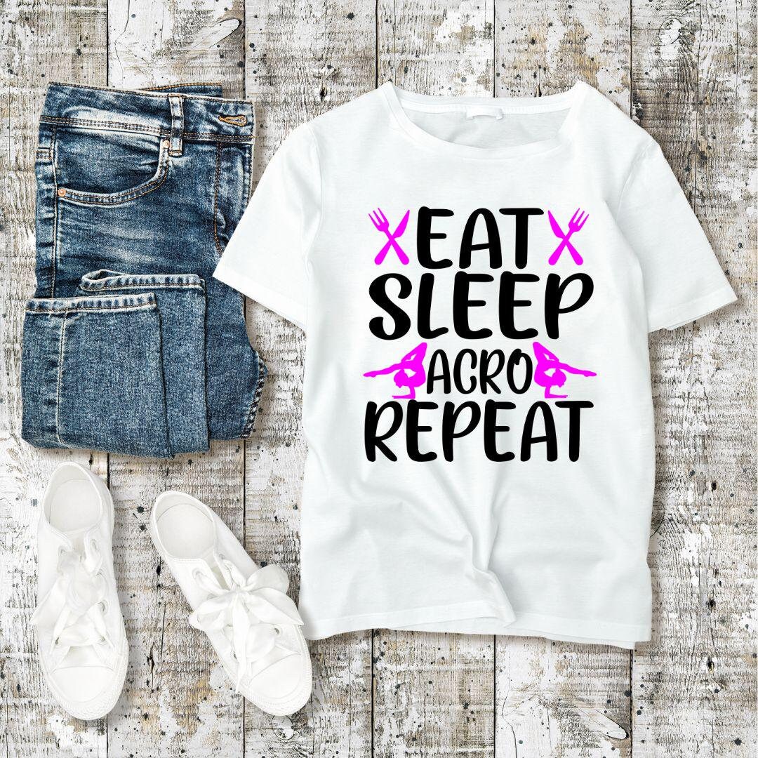 Gymnastics Svg Png, Eat Sleep Acro Repeat Svg, Funny Gymnast Lovers Gifts Svg Cut File Cricut ...
