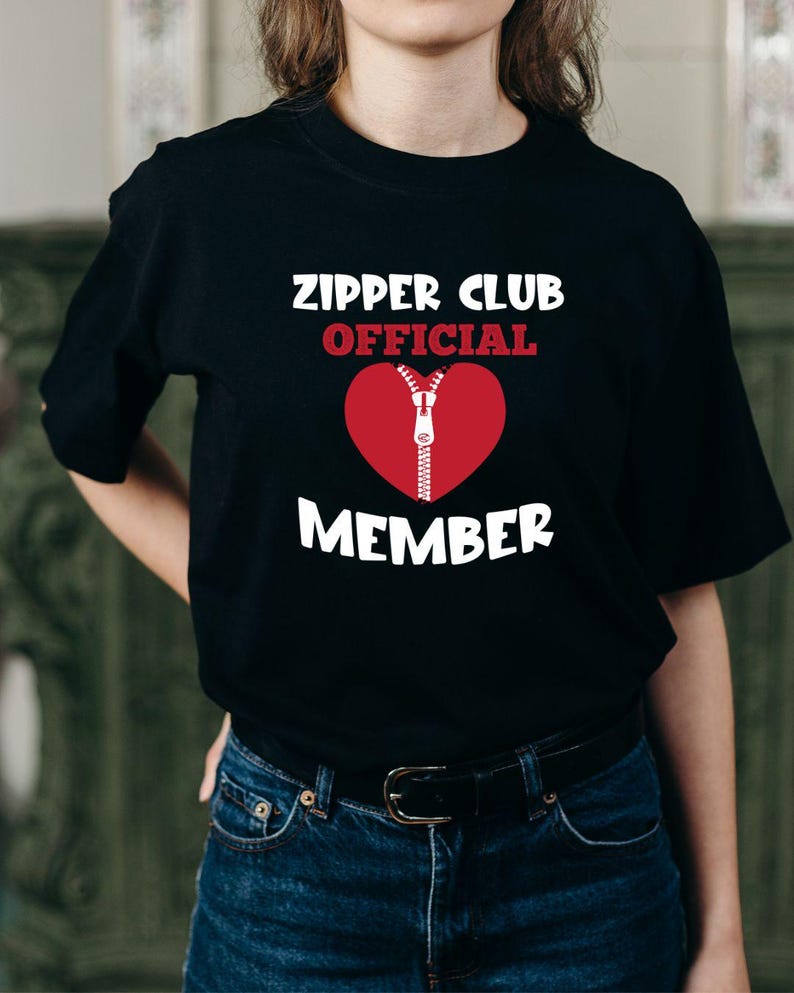 Official Member of Zipper Club Svg Png, Open Heart Surgery Shirt, Funny ...