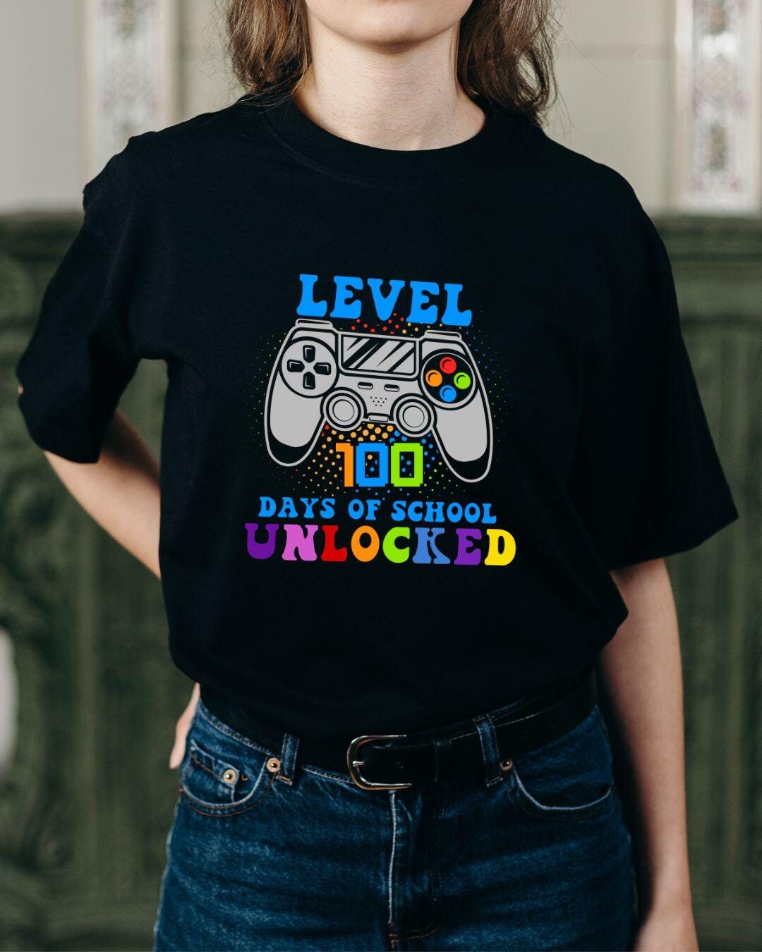 Level 100 Days of School Unlocked Svg, 100 Days Level Complete Svg Kids ...