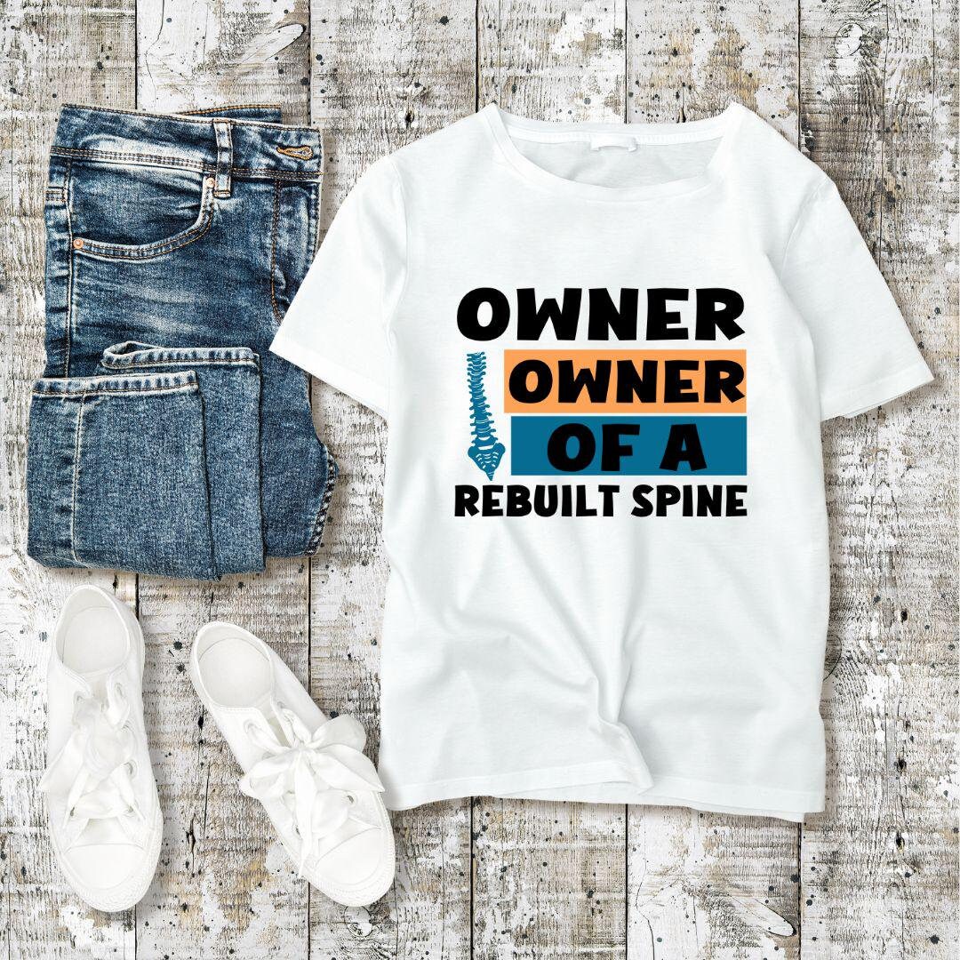 Spinal Fusion Svg Png, Proud Owner of a Rebuilt Spine Svg, Bionic Spine ...