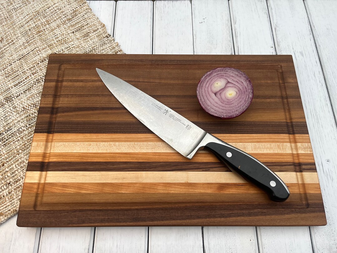 Wood Cutting Board / Walnut, Cherry, and Maple / Handmade / Edge Grain ...