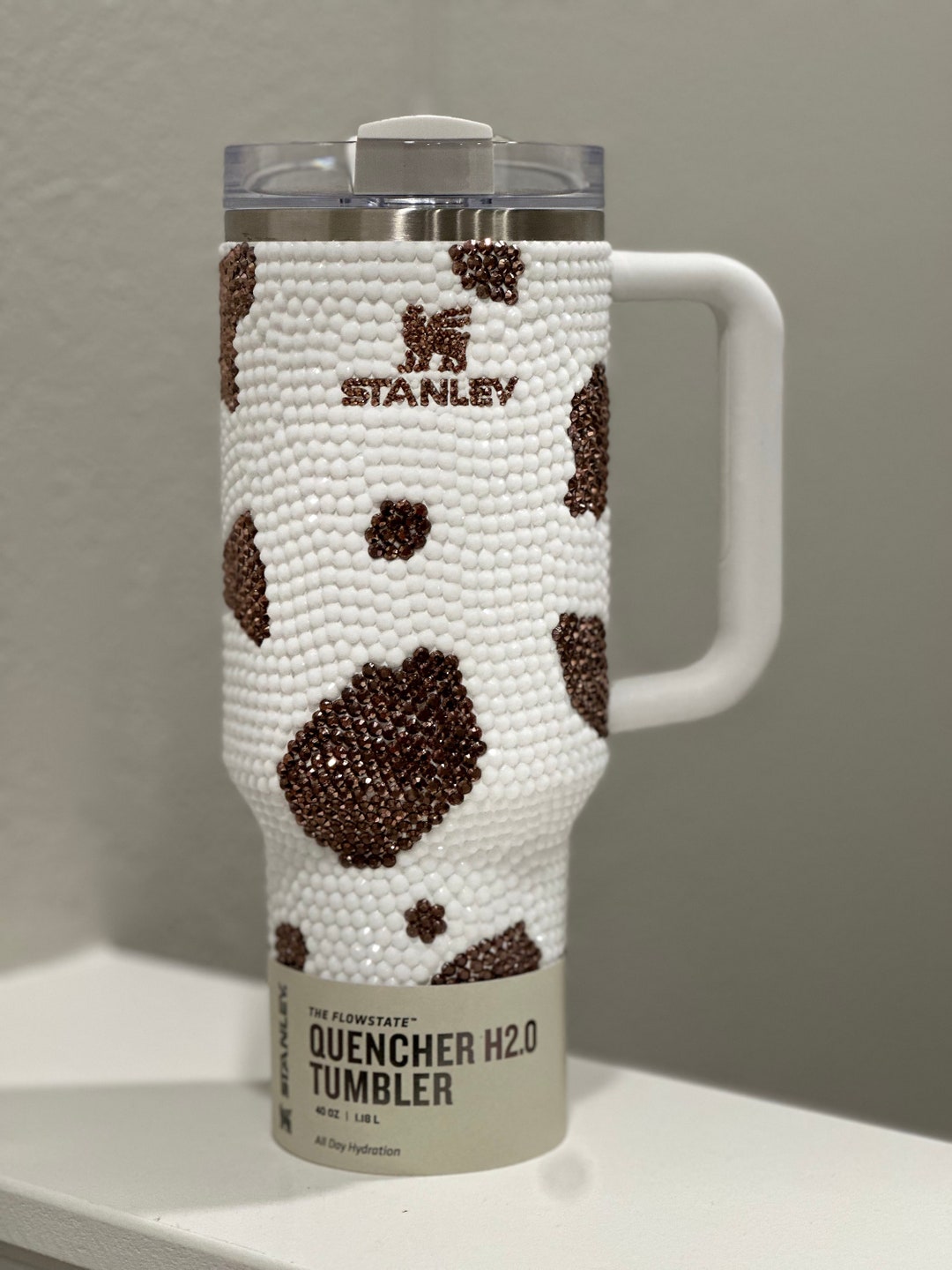 Rhinestoned Animal Print Stanley 40oz. Tumbler - Etsy