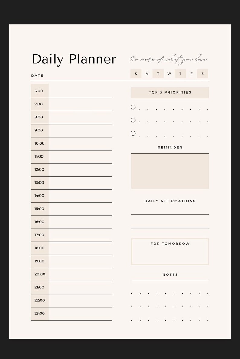 Daily Planner - Etsy
