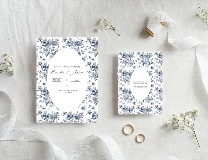 Bridgerton Inspired Royal Wedding Blue Invitation Template ...