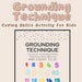 Grounding Technique Worksheet Coping Skills Activity for Kids Mental ...