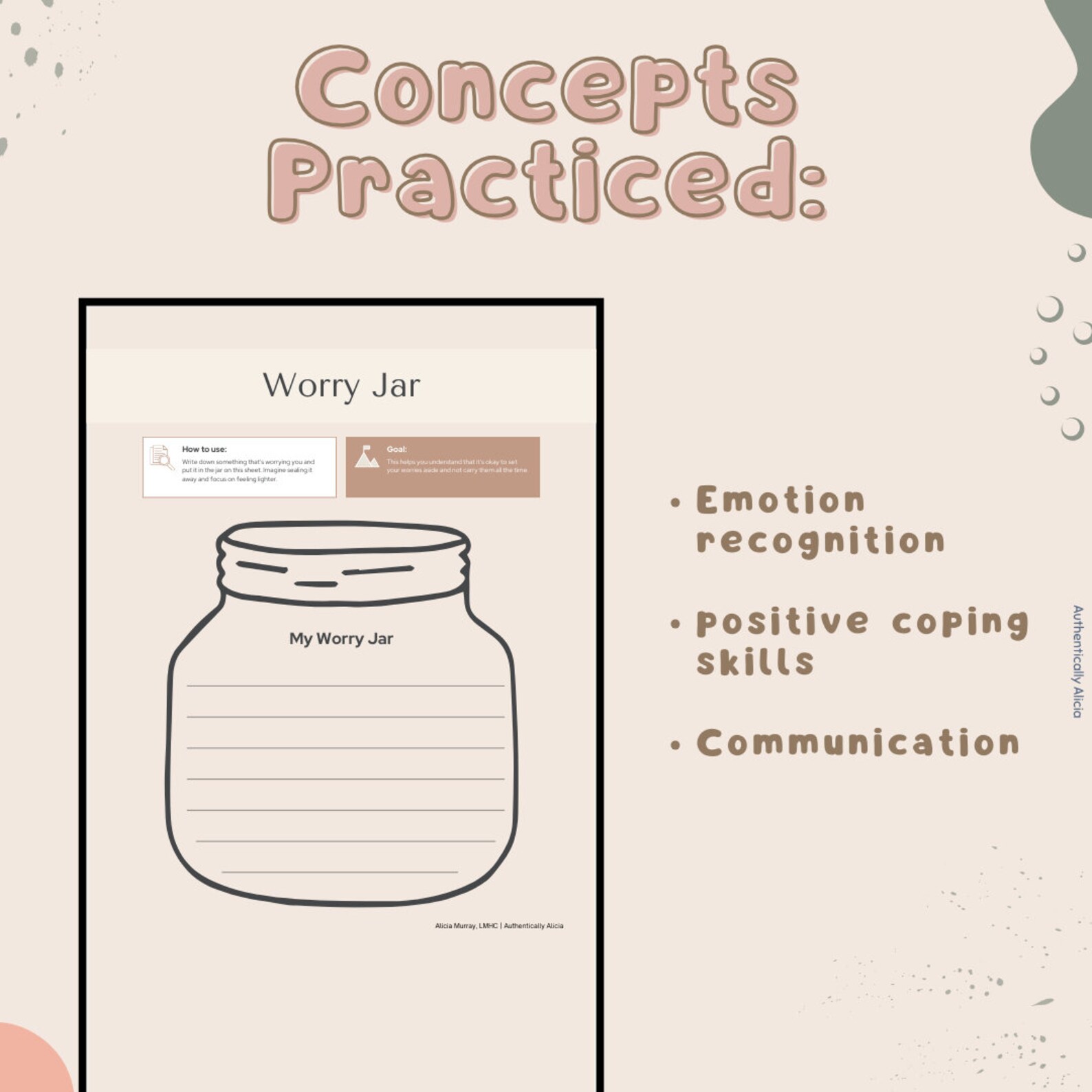The Worry Jar Worksheet Coping Skills for Kids Counseling Mental Health ...