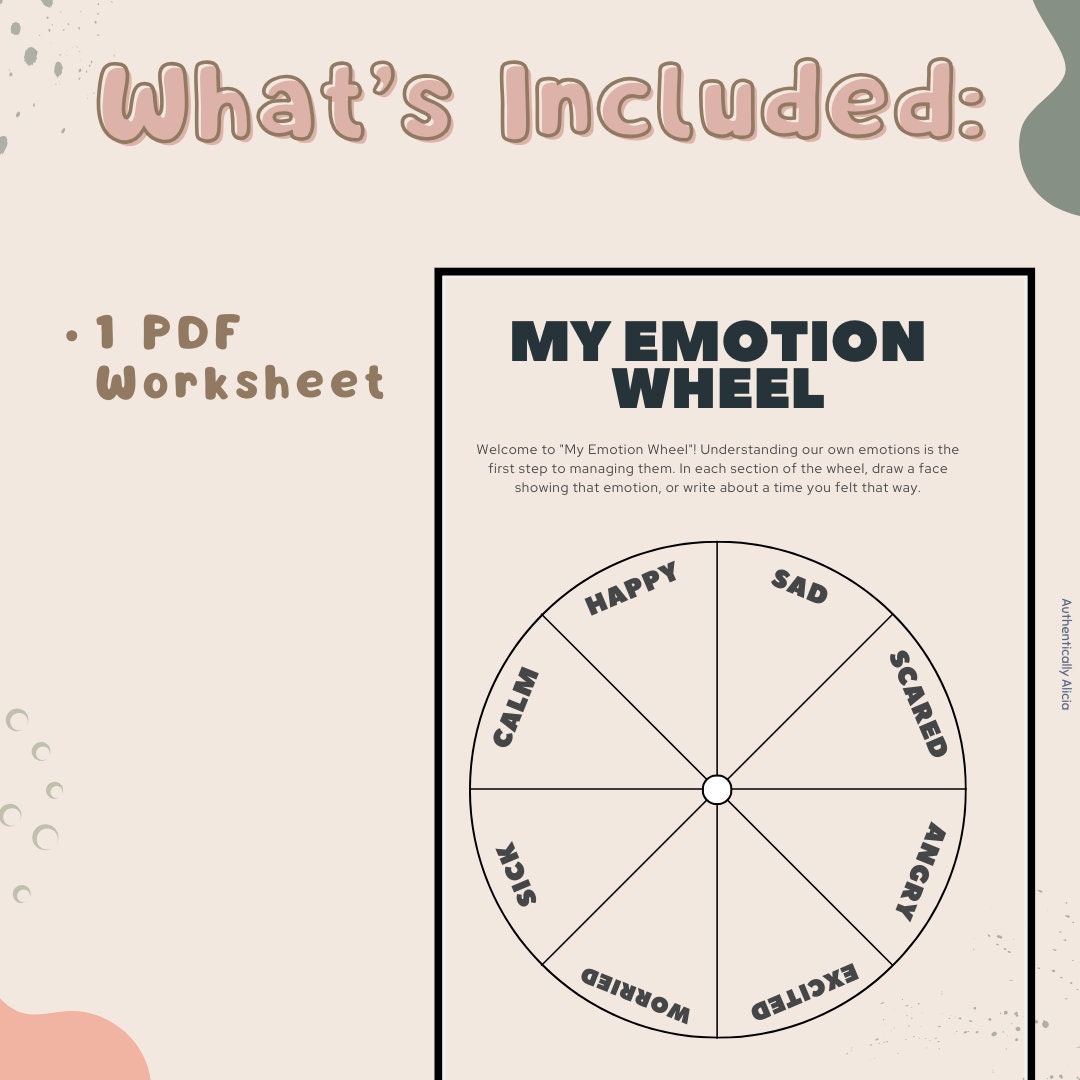 My Emotions Wheel Emotional Recognition for Children School Counseling ...