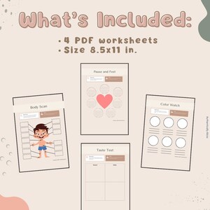 Kids Grounding Bundle Worksheets Coping Skills for Kids Therapy ...