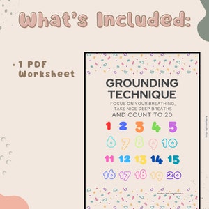 Grounding Technique Worksheet Coping Skills Activity for Kids Mental ...