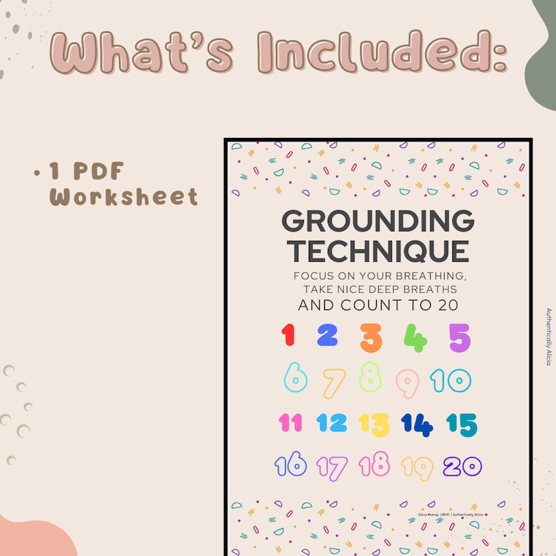 Grounding Technique Worksheet Coping Skills Activity for Kids Mental ...