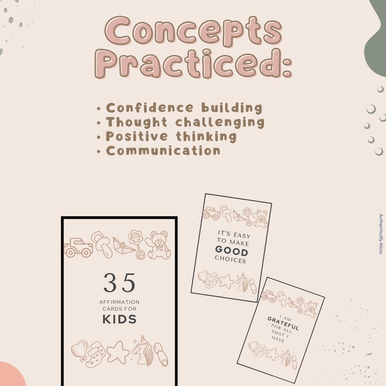Affirmation Cards for Kids 35 Affirmations for Children School Therapy ...