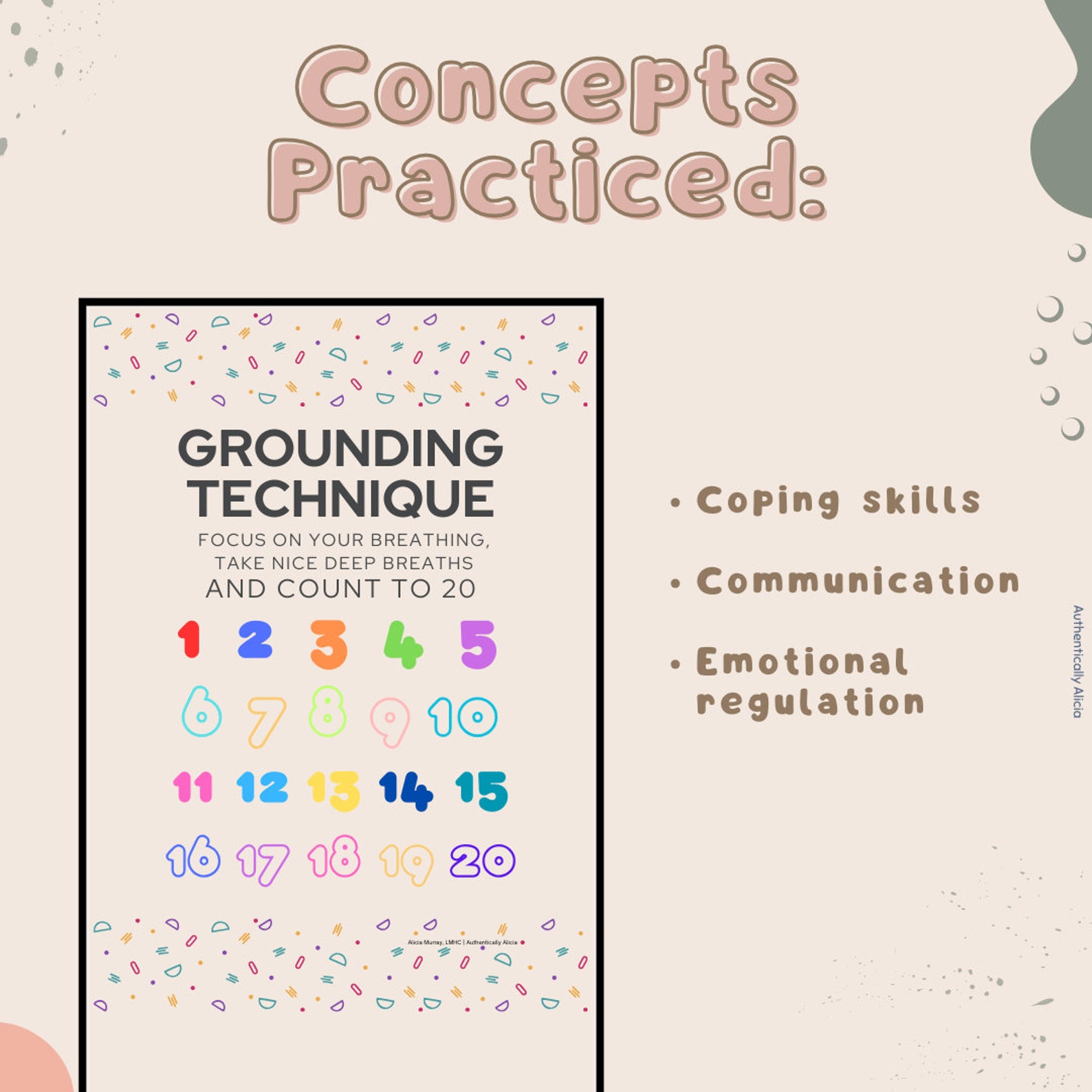 Grounding Technique Worksheet Coping Skills Activity for Kids Mental ...