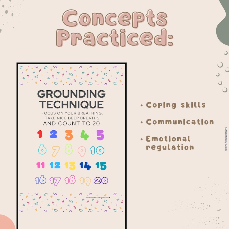 Grounding Technique Worksheet Coping Skills Activity for Kids Mental ...
