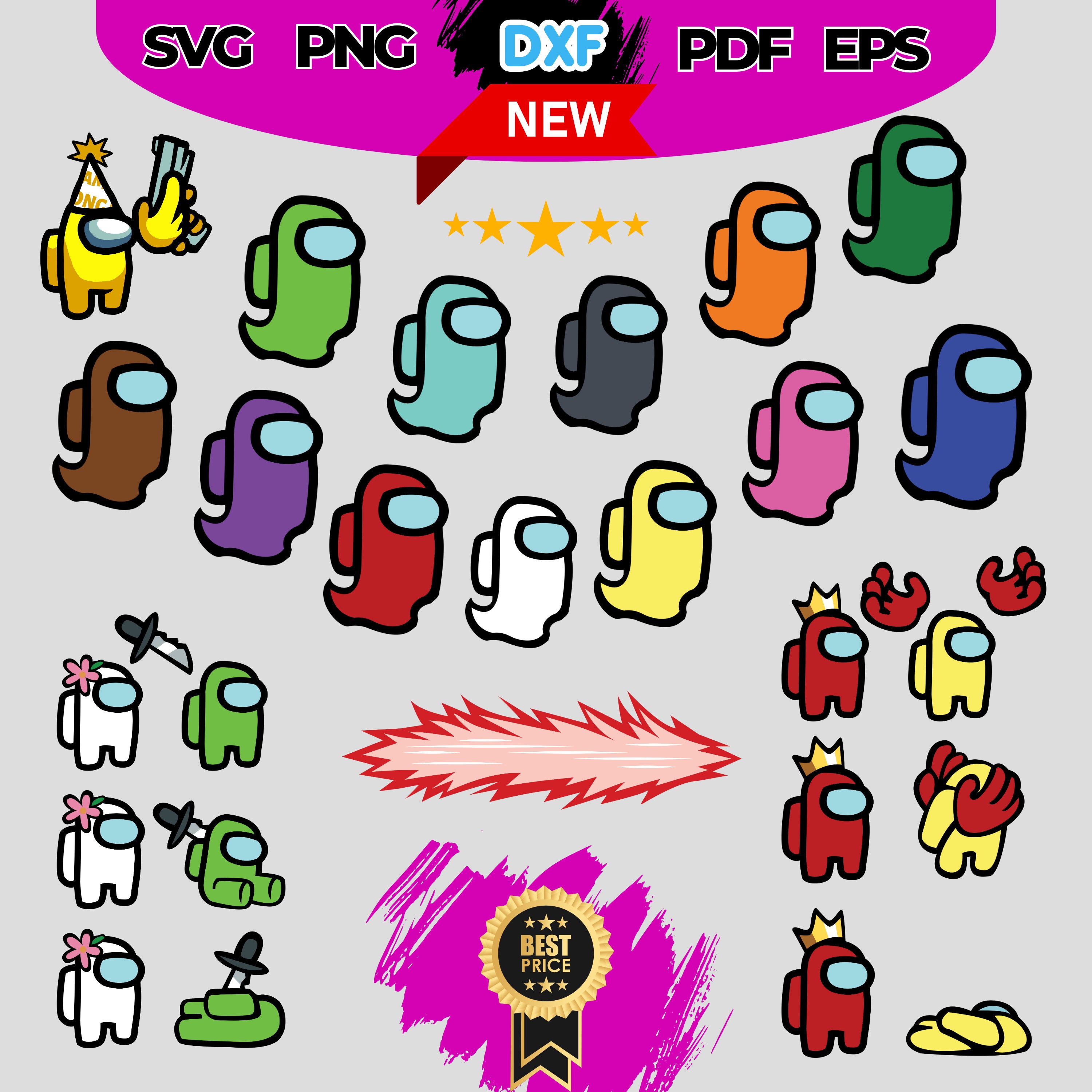 450 Files Among Us Svg Bundle Layered Item, Among Us Svg, Among Us Png ...