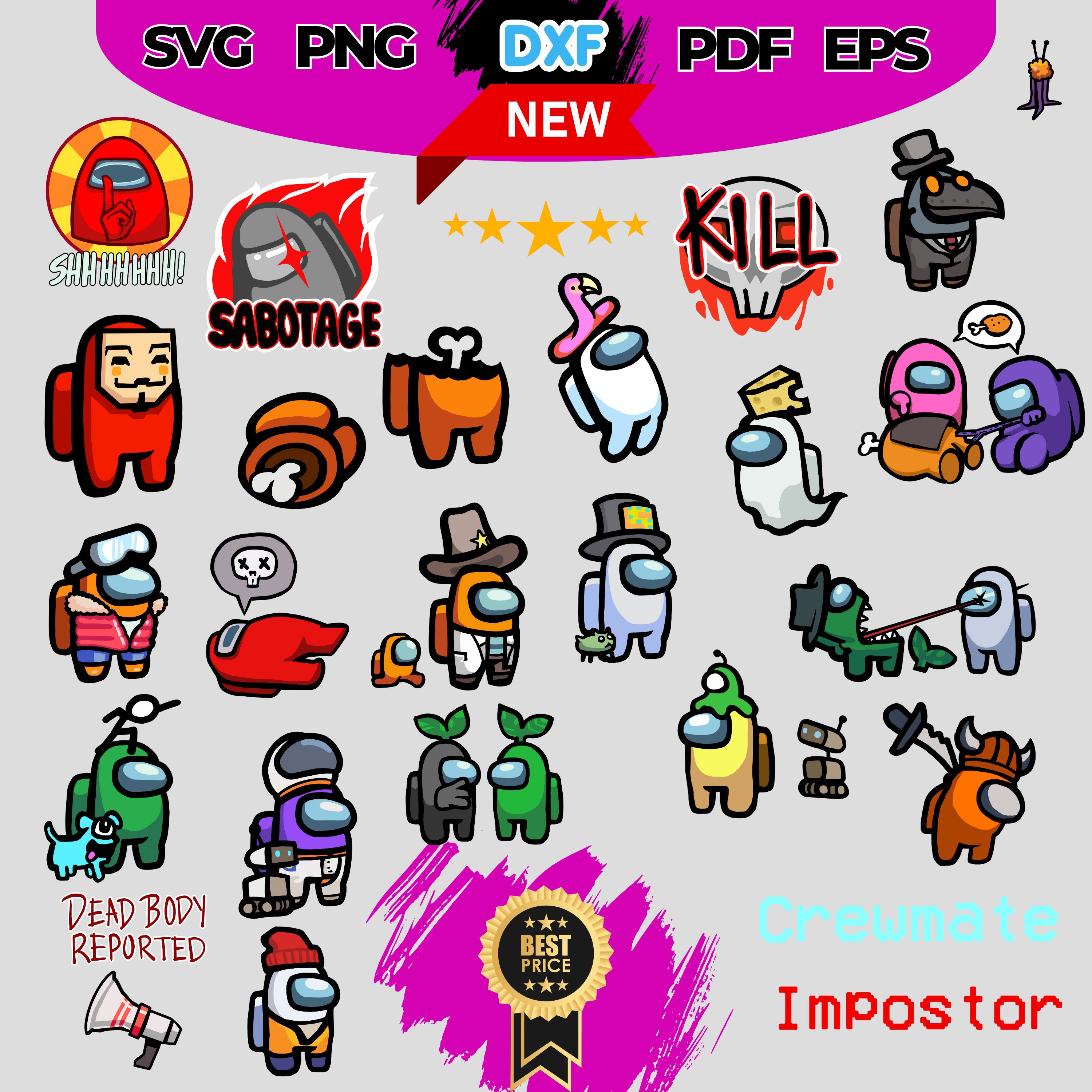 450 Files Among Us Svg Bundle Layered Item, Among Us Svg, Among Us Png ...