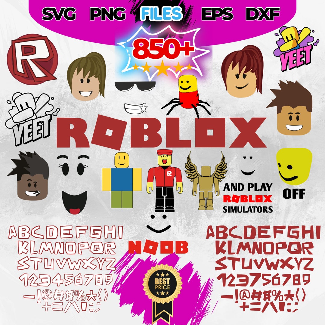 850 Files Roblox SVG Bundle, Roblox Font, Gaming Svg Files for Cricut ...