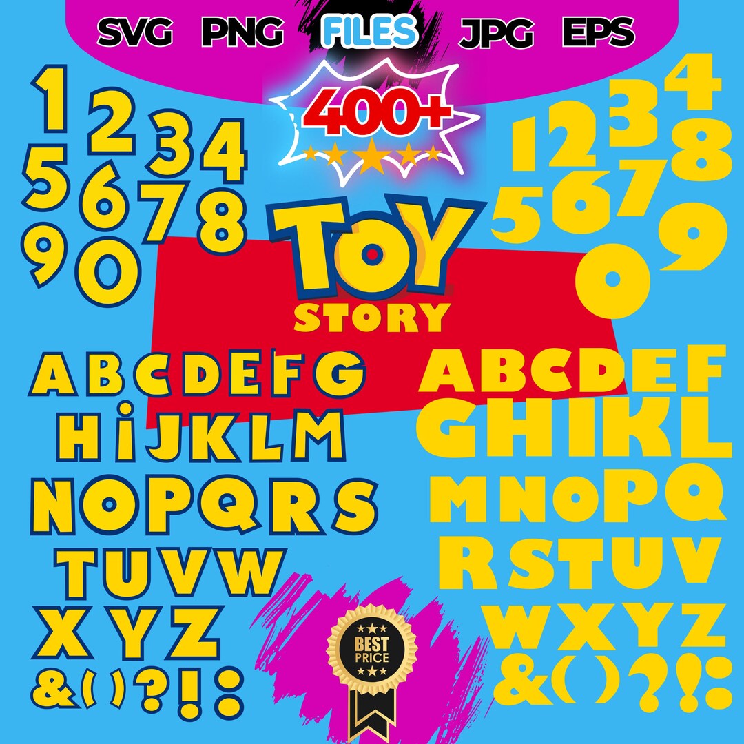 Toy Story Font Svg, Toy Story Alphabet Svg, Toy Story Letters, Toy ...