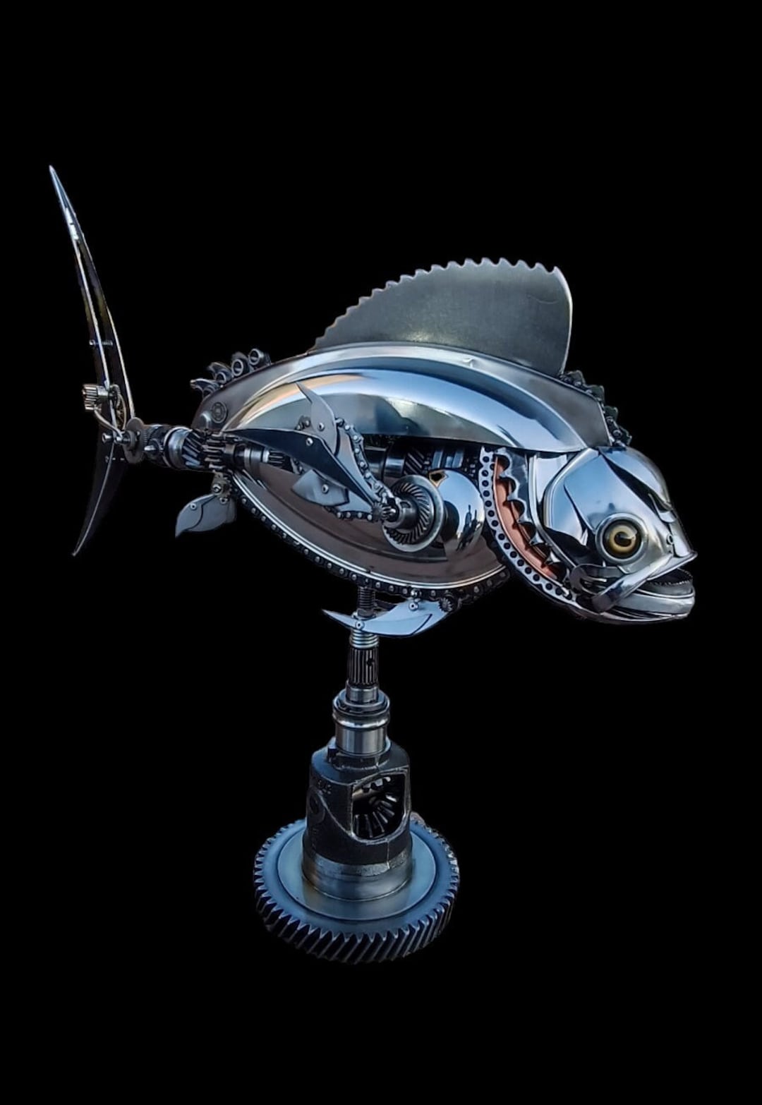 Warrior Metal Fish Sculpture / Fish Metal Sculpture - Etsy UK