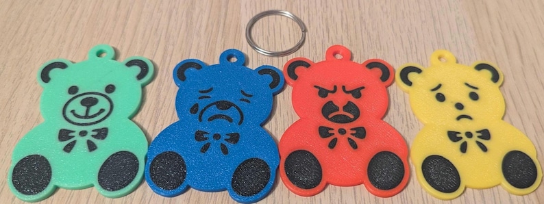 Teddy Bear Zones of Feelings/emotions Keychain - Autism / ADHD ...