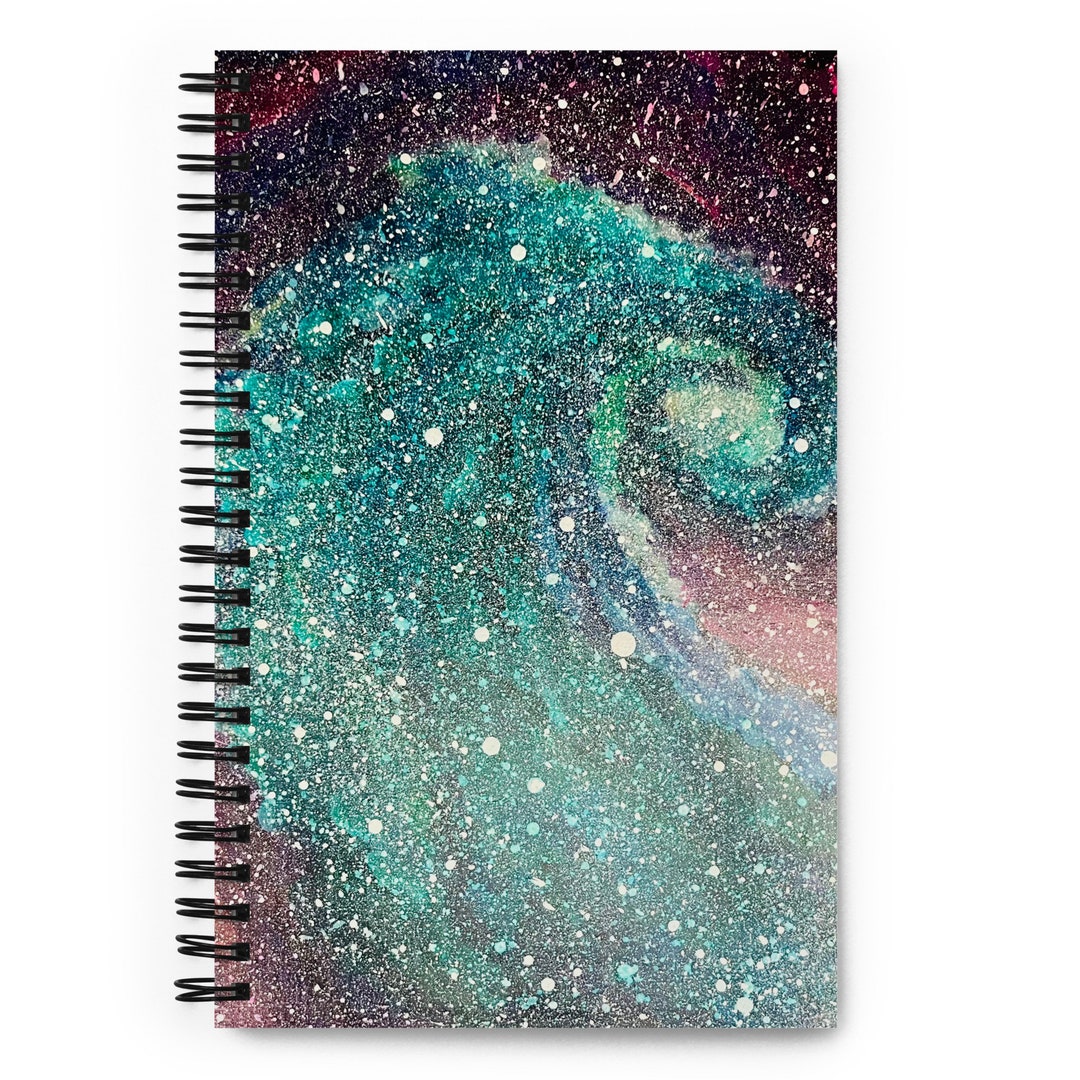 Galaxy Spiral Notebook Colorful Celestial Stationary Art Sketchbook ...
