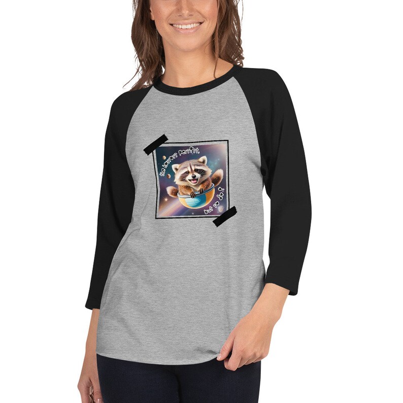 Space Raccoon 3/4 Sleeve Raglan Shirt - Etsy