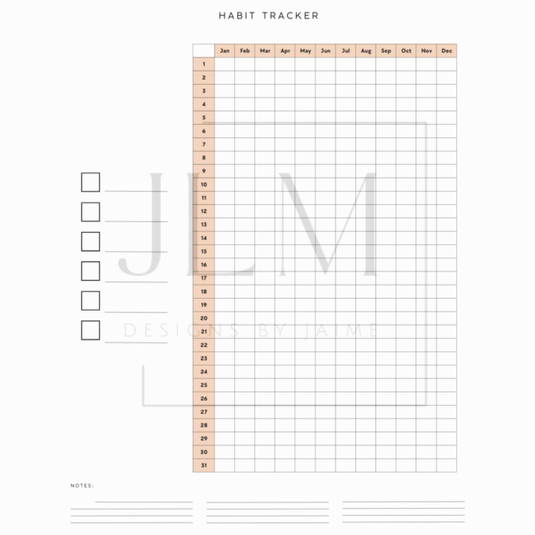 Habit Tracker for 2024 - Etsy