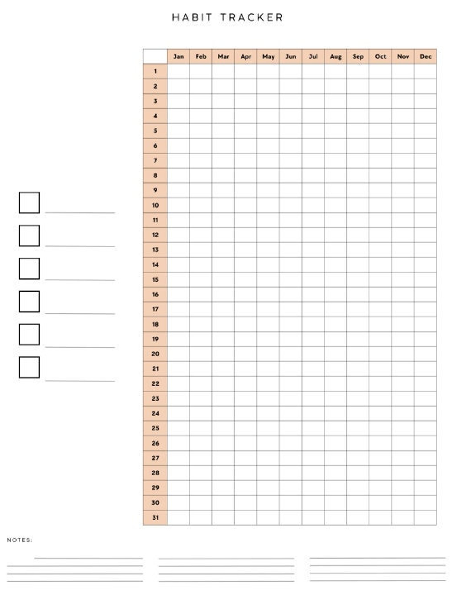 Habit Tracker for 2024 - Etsy