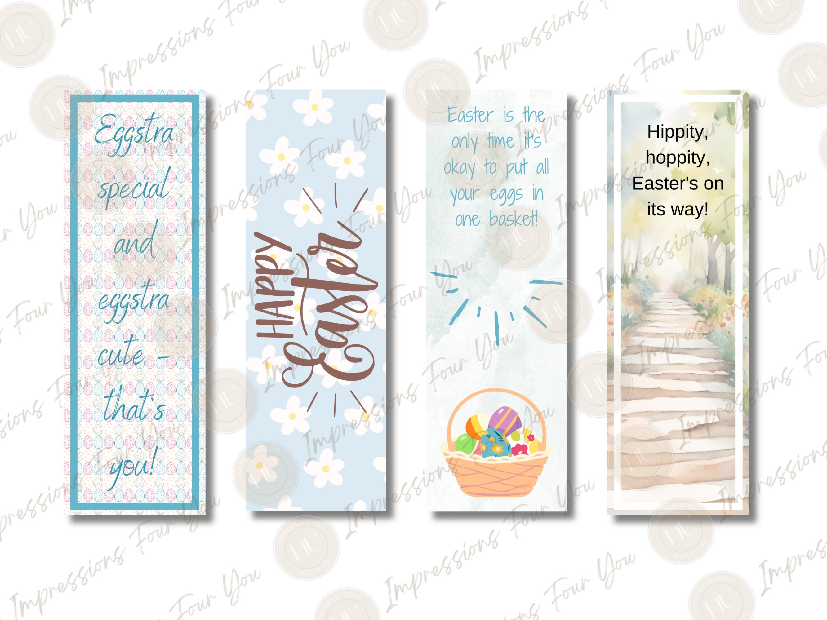 8 Printable Easter Bookmarks, Celebrate Easter, Digital Bookmark, Happy ...