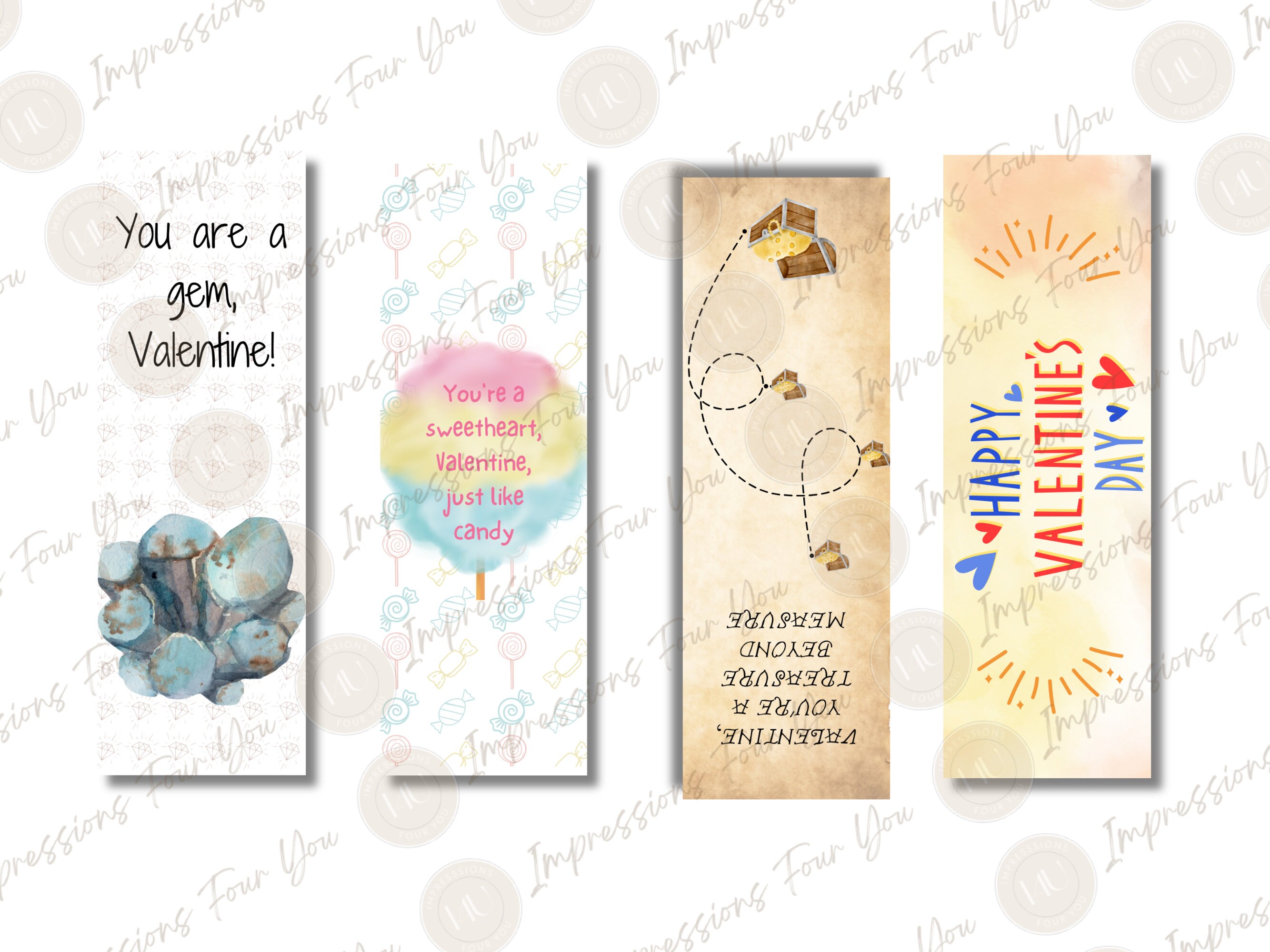 10 Printable Bookmarks for Valentine's Day, Friendship, Kids Friends ...