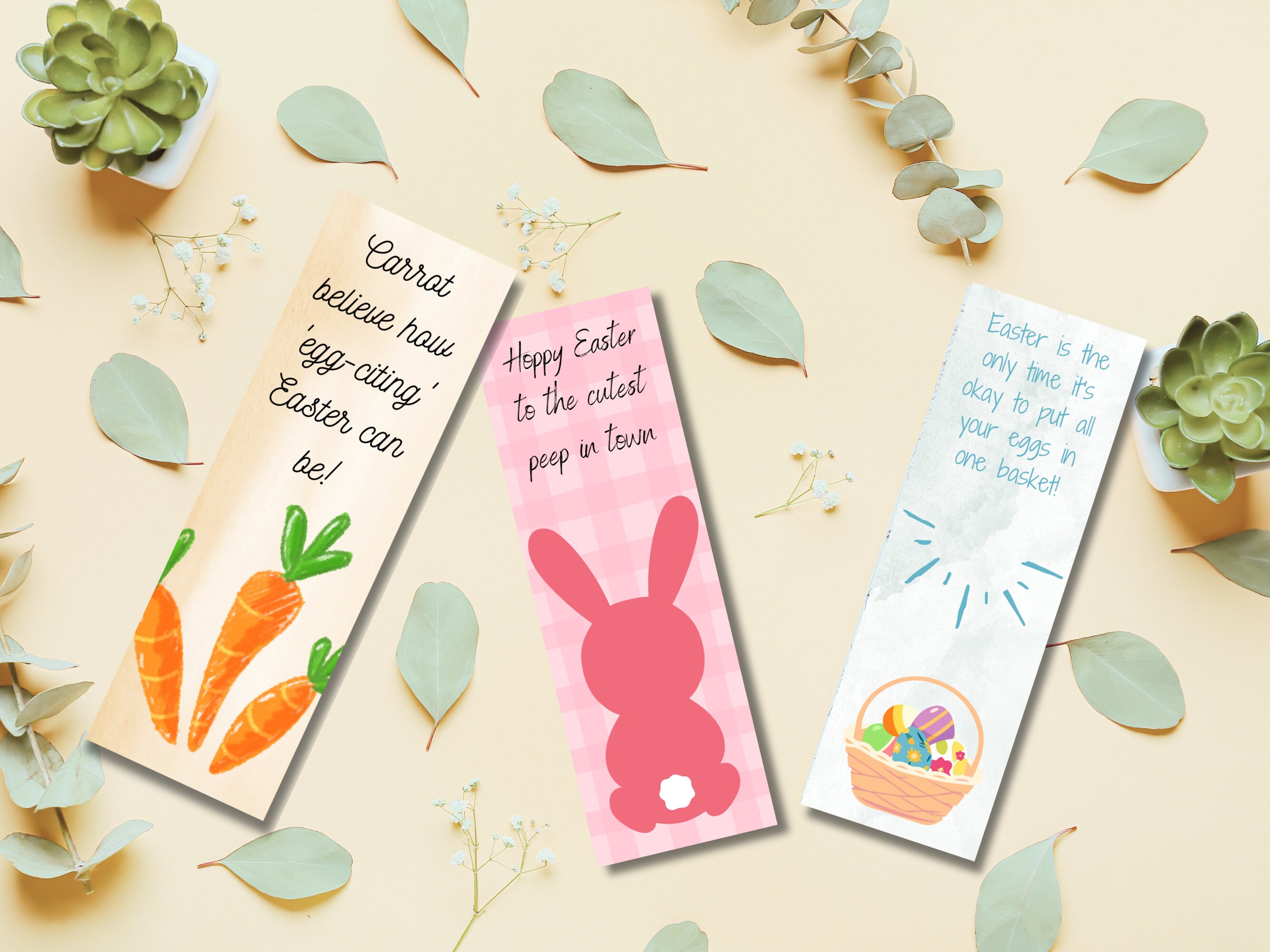 8 Printable Easter Bookmarks, Celebrate Easter, Digital Bookmark, Happy ...