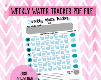 Water Log PDF Printable - Etsy