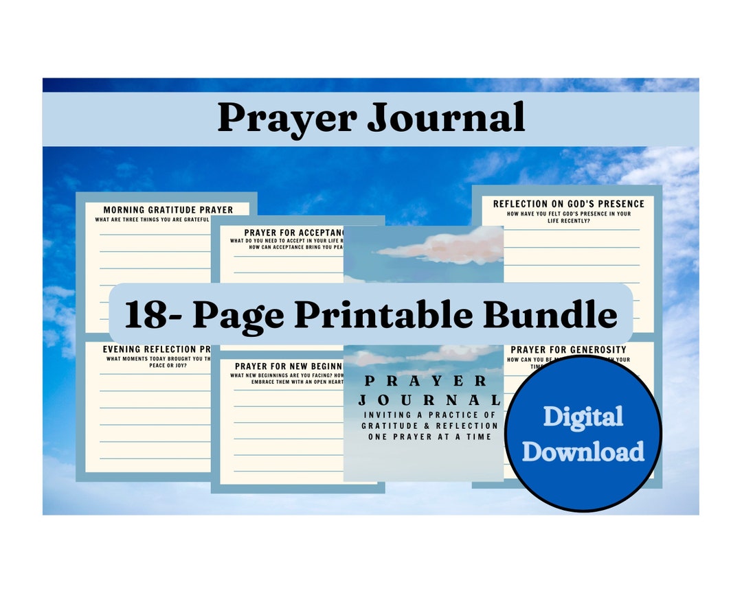 Printable Daily Prayer Journal | Prayer Journal | Guided Reflection ...