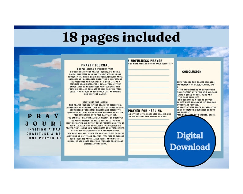 Printable Daily Prayer Journal | Prayer Journal | Guided Reflection ...