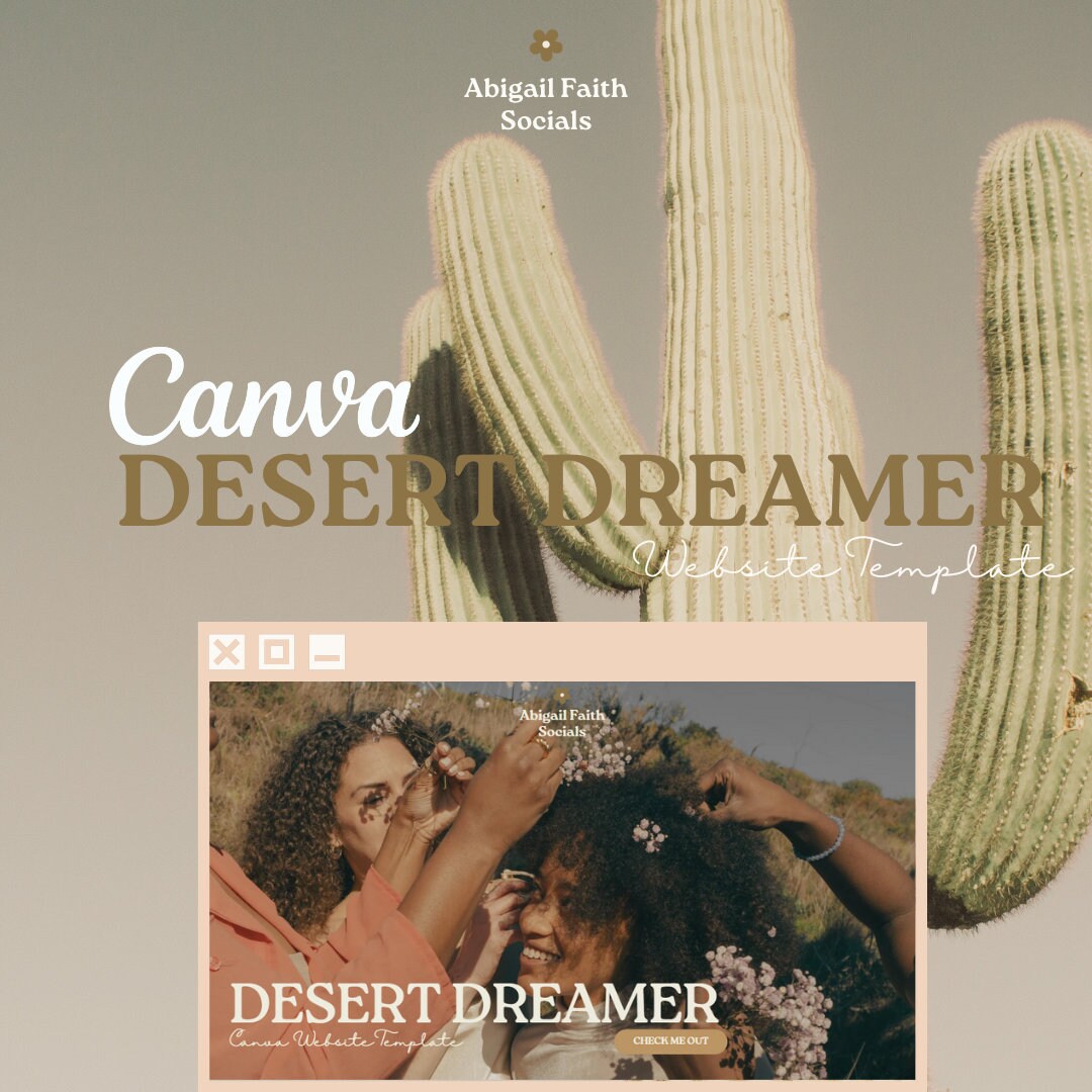 Desert Dreamer Canva Website Template - Etsy