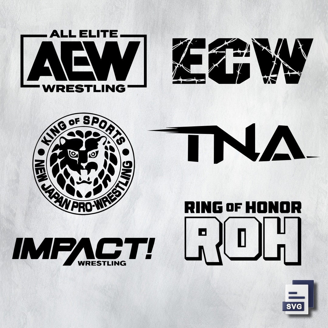 Wrestling SVG WWE SVG Wrestling Svg Aew Logo New Japan - Etsy
