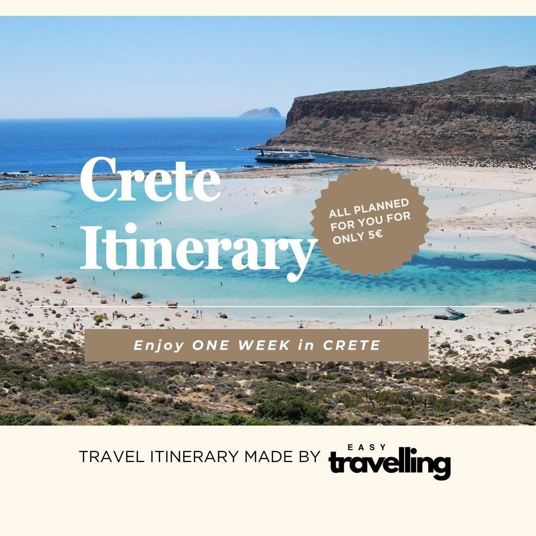 CRETE Travel Planner Travel Itinerary Template Printable Travel Guide ...