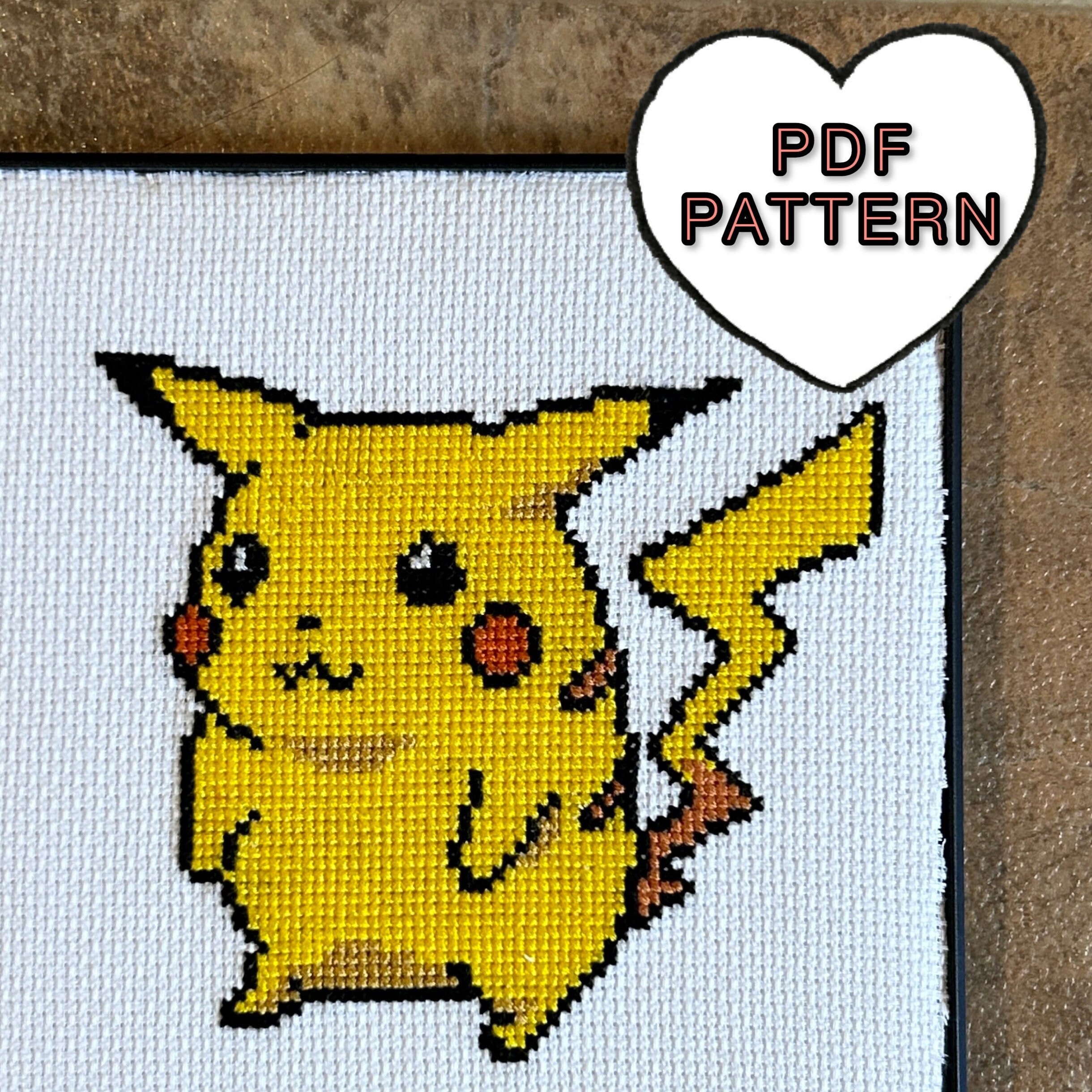 Pikachu Cross Stitch PDF Pattern - Download - Etsy