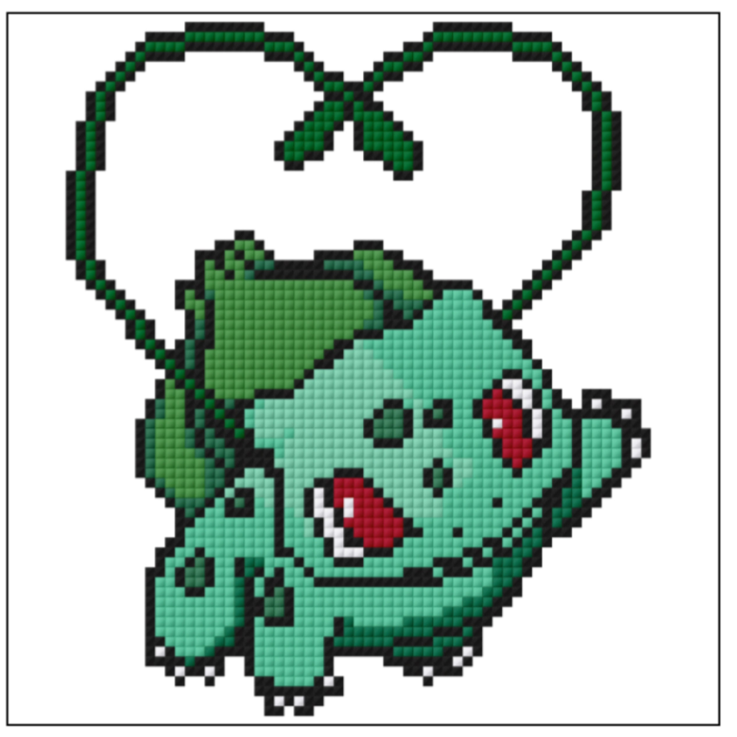 Bulbasaur Cross Stitch Pattern - Pokemon PDF Instant Download - Etsy