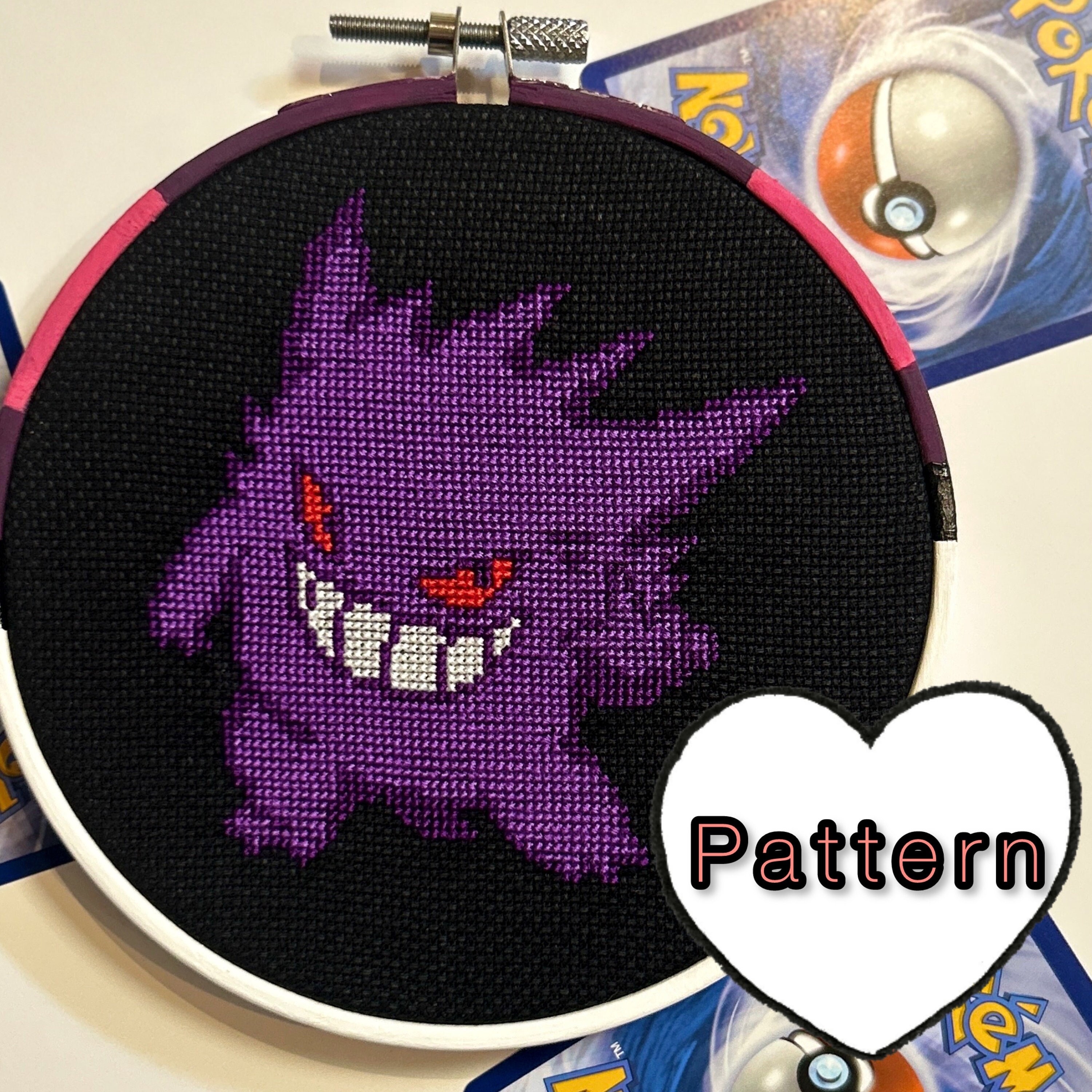 Gengar Cross Stitch Pattern - Instant Download Pokemon PDF - Etsy