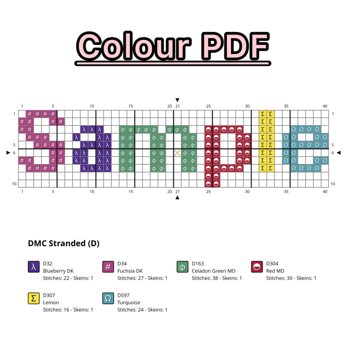 The 1975 Band Logo Cross Stitch Pattern - PDF Instant Download - Etsy