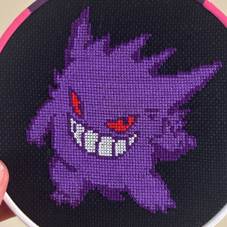 Gengar Cross Stitch Pattern - Instant Download Pokemon PDF - Etsy
