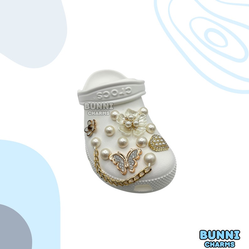 Luxury Crocs Charms Set of 24 Pieces Bundle Beautiful Pearls Shoe ...