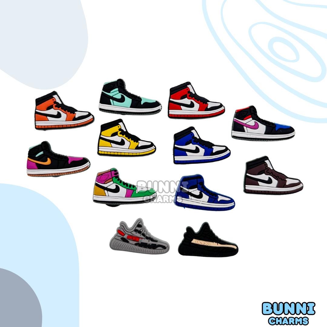 Air Jordans Jibbitz Crocs Charms Shoe Charms Sneakers Streetwear - Etsy