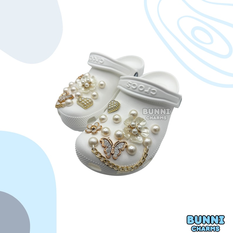 Luxury Crocs Charms Set of 24 Pieces Bundle Beautiful Pearls Shoe ...