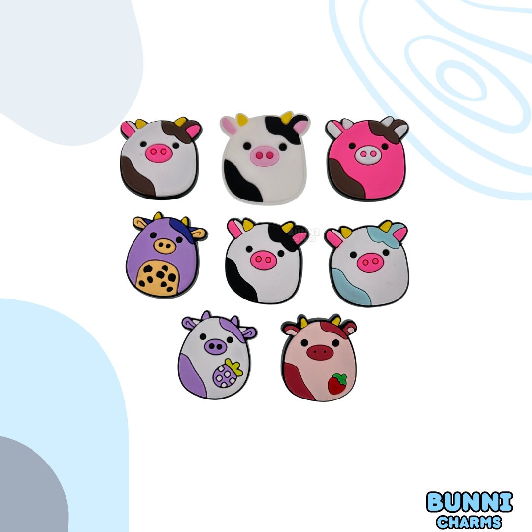 Squishy Mellow Crocs Charms cow Edition - Etsy