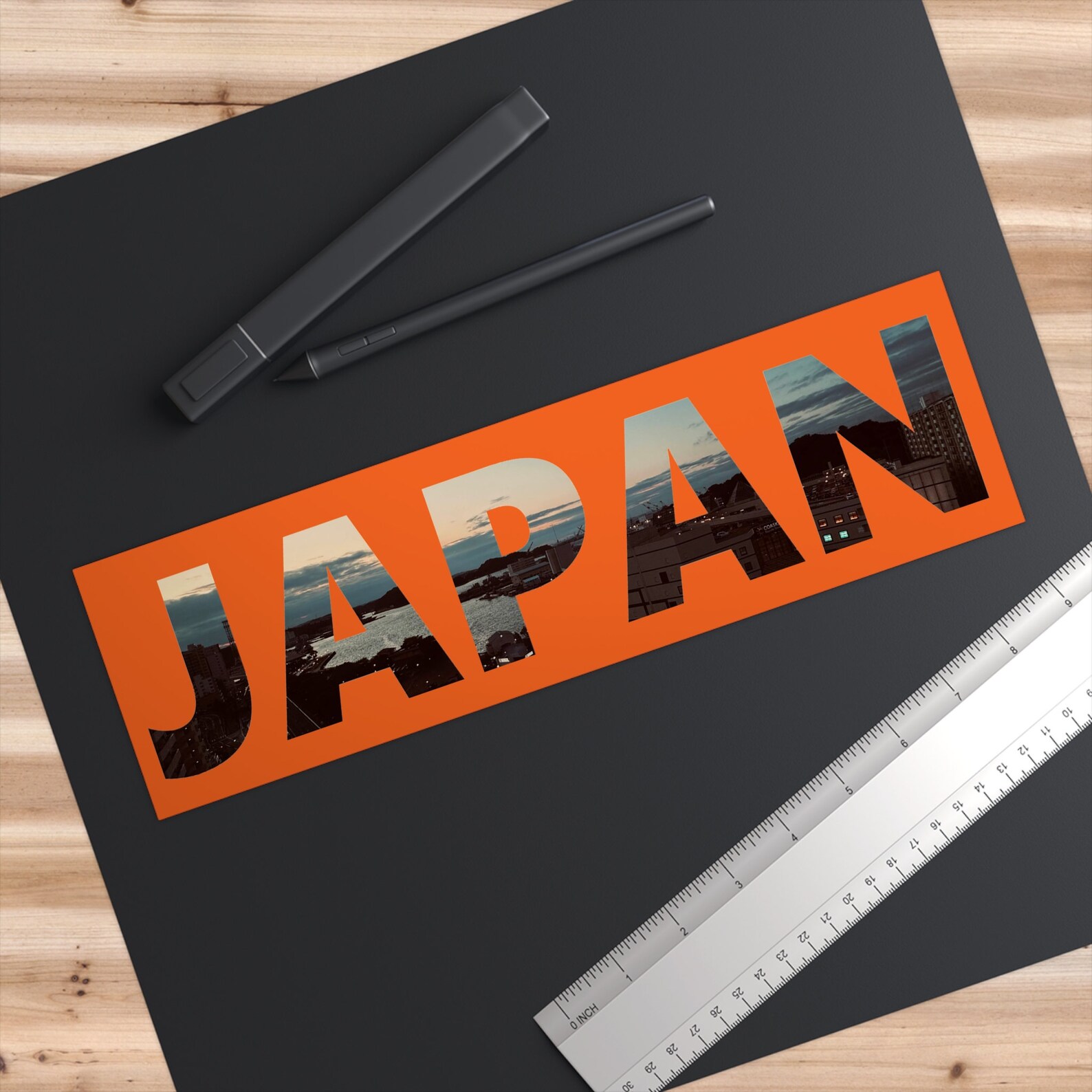 Japan Skyline Letters Bumper Sticker - Etsy