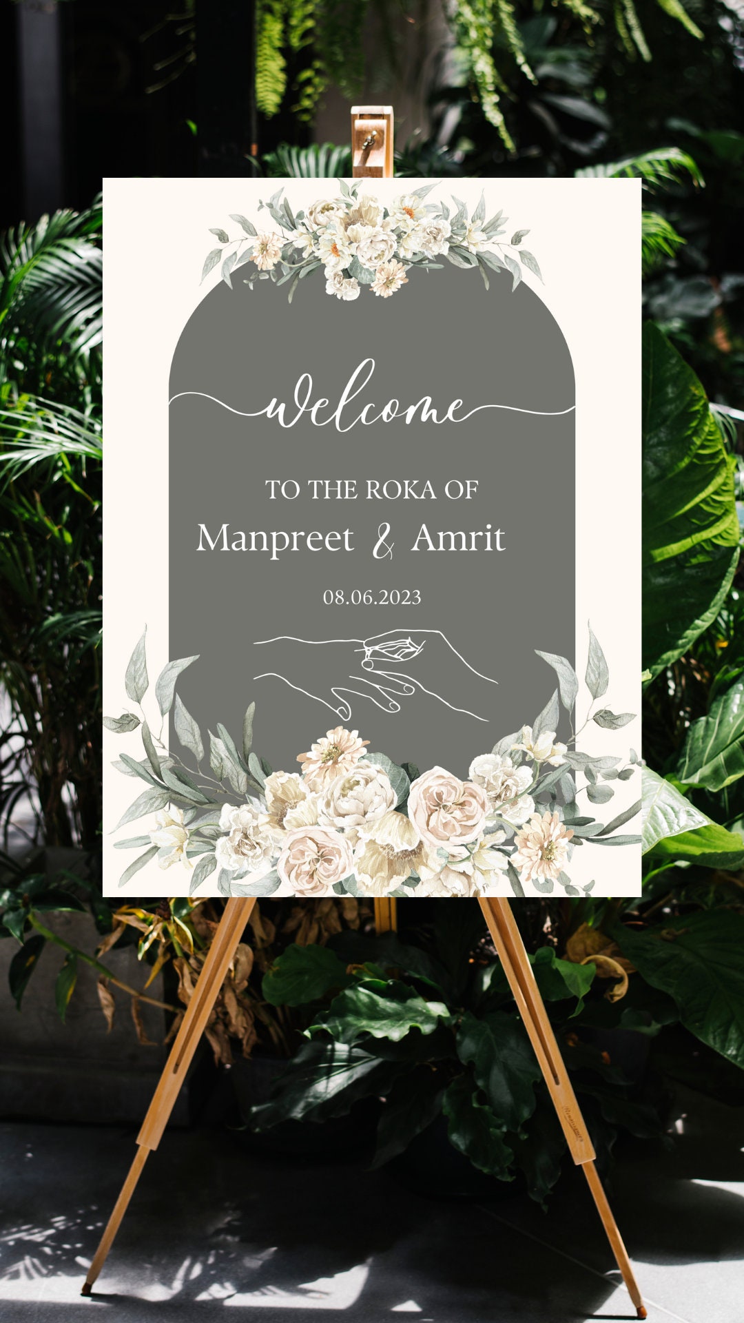 Roka Welcome Sign | Welcome to the Roka of Wedding Welcome Sign | Sikh ...
