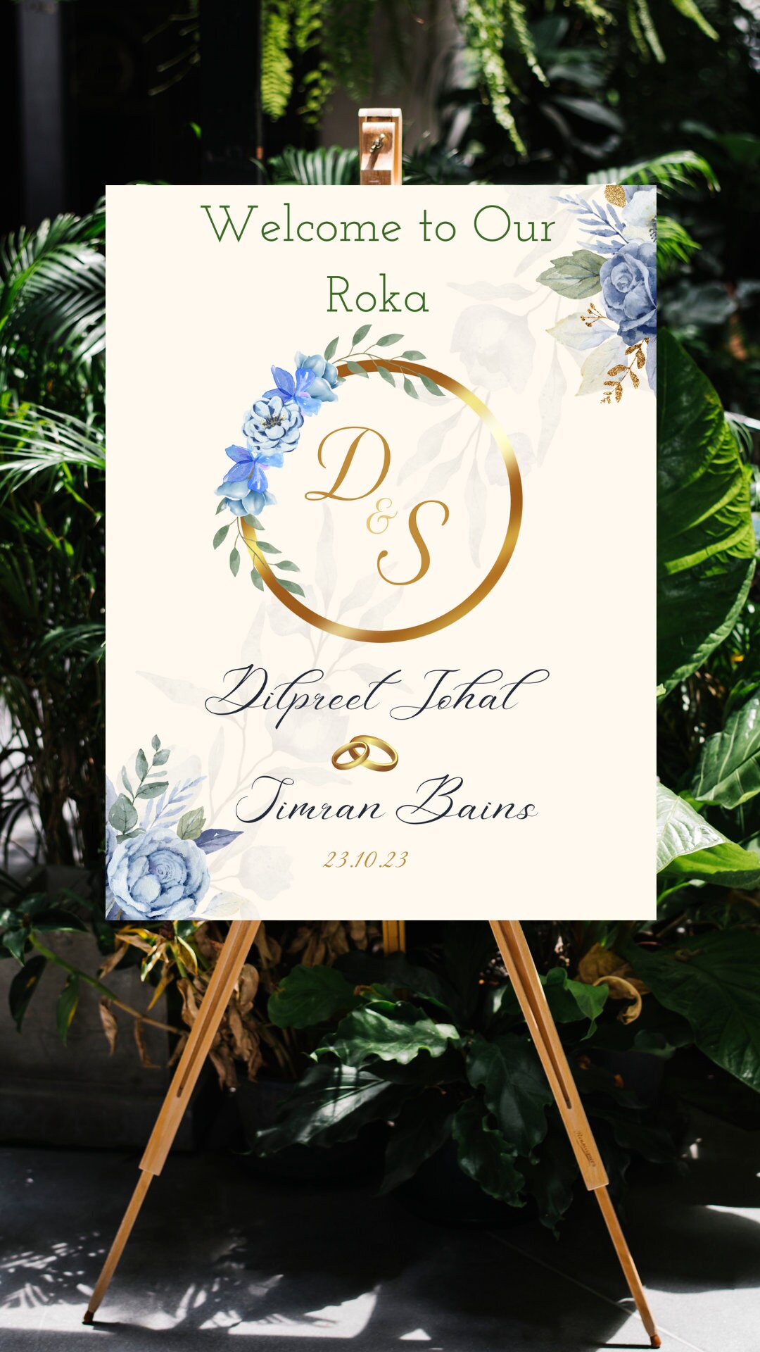 Roka Welcome Sign | Welcome to Our Roka Wedding Welcome Sign | Sikh ...