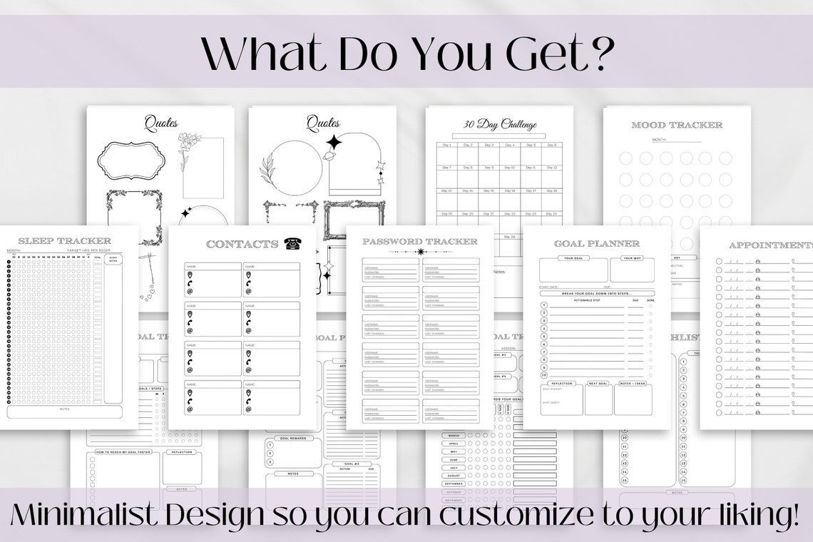 Ultimate Printable Yearly Planner, US Letter ,A4, A5, Happy Planner ...