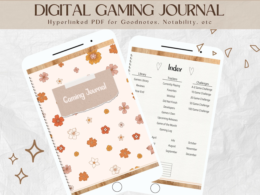 Gaming Journal, Digital Game Tracker With Hyperlinks, Goodnotes ...